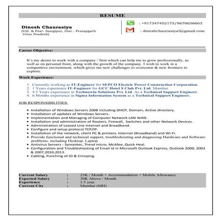 Umesh Resume
