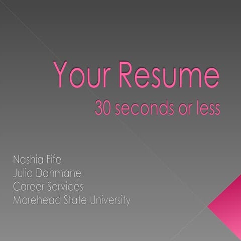 New Resume Workshop | PPT