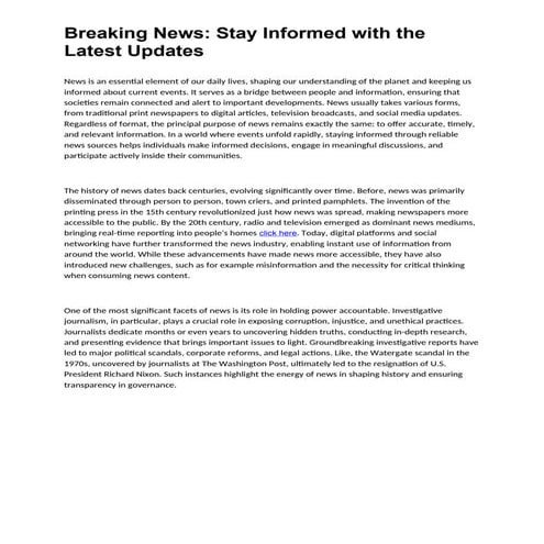 Real-time updates and breaking news | PPTX