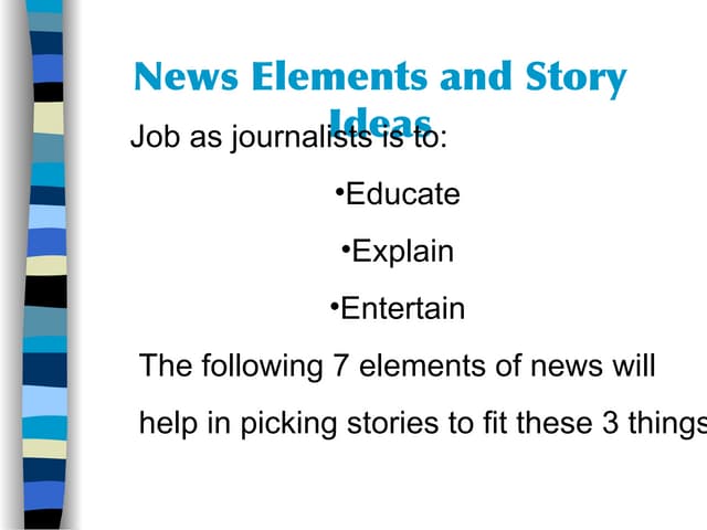 Elements of news | PPTX