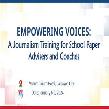 NEWSWRITING - CAMPUS JOURNALISM 101 FOR LEARNERS | PPTX