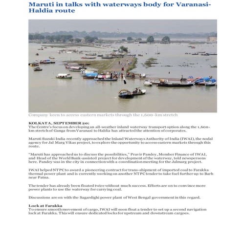 inland waterways in india | PPTX