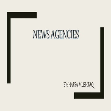 News agencies | PPTX