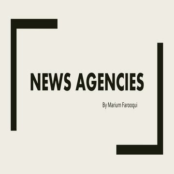 News agencies | PPT