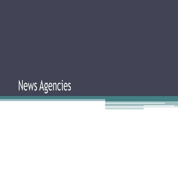 News agencies | PPTX