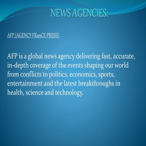 News agencies | PPTX