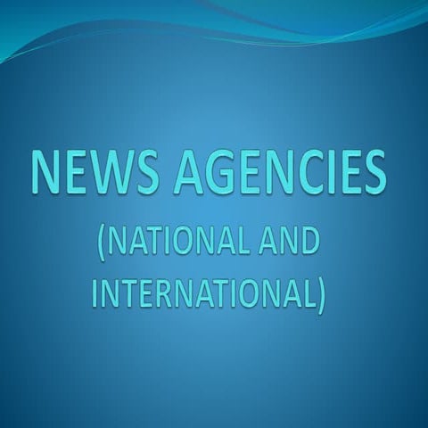 News agencies | PPTX