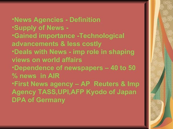 Organizational Structure of a News Paper | PPT