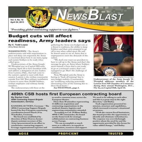 Army Contracting NewsBlast April 24, 2013 | PDF