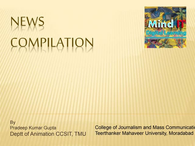 COMM 118 - Writing for a VOSOT (Broadcast Journalism) | PPTX