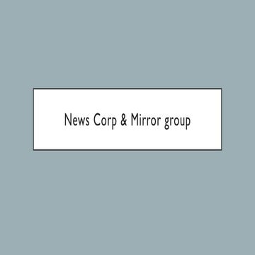 News corp and mirror group | PPTX