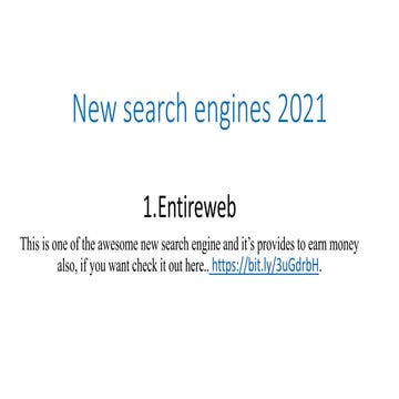 New search engines 2021 | PPT