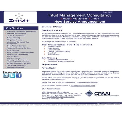 News alert - New Service Announcement | PDF | Business Accounting ...