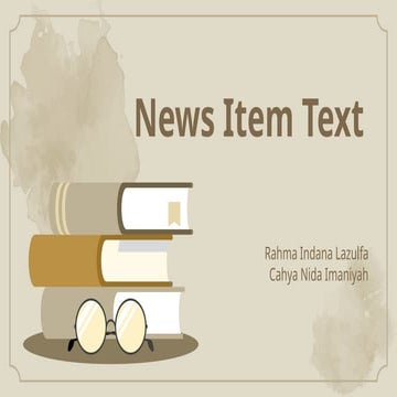 News Items_Genre Text_How to understans Englist text | PPTX