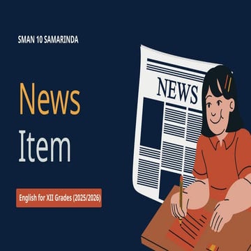 PPT News Items for XII grades high school | PPTX
