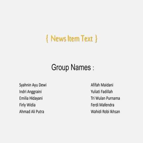 News Item Text | PPTX