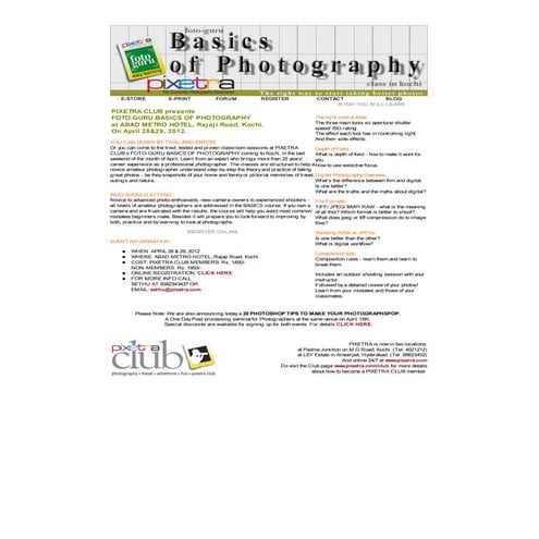 Photography Class For Kids | PDF