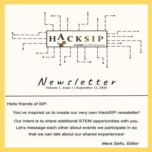 HackSIP Newsletter Vol1, Issue 1 | PDF
