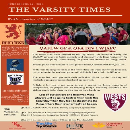 Varsity Times Vol. 14 - 2021 | PDF