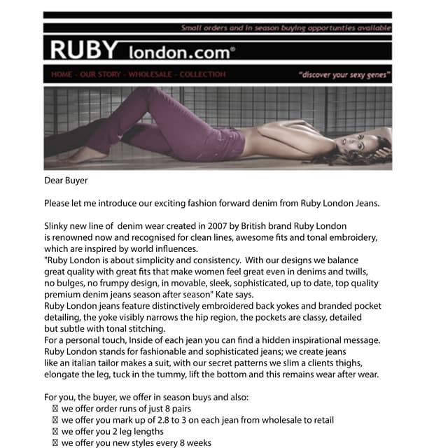 Ruby London Wholesale | PDF