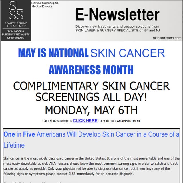 May is National Skin Cancer Awareness Month | PDF