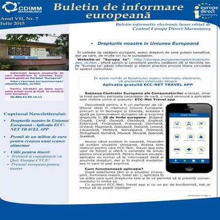 Newsletter Europe Direct Maramures iulie 2015 | PDF
