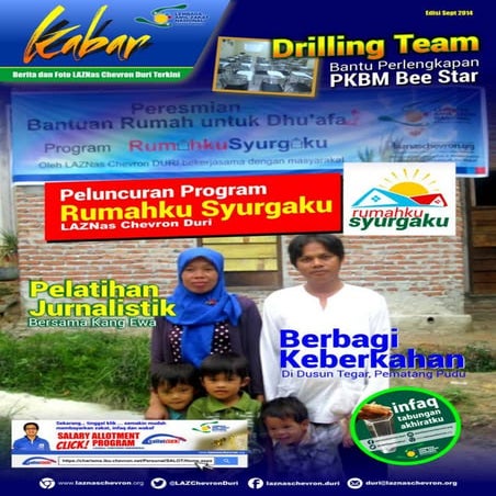 Newsletter LAZNas Chevron Duri edisi penyaluran September 2014 | PDF