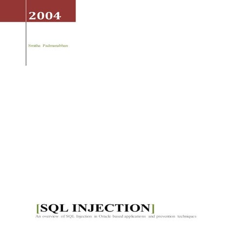 Introduction to SQL Injections