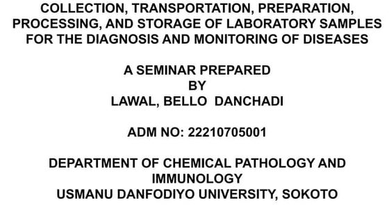 Pre Analytical Errors Ppt