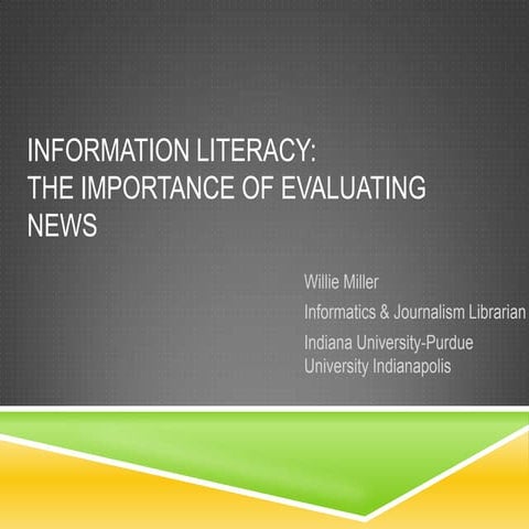 News Literacy Class Slides | PPTX