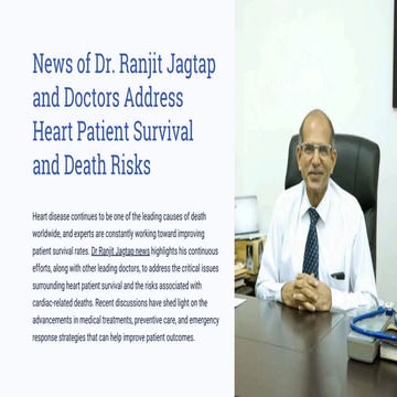 News of Dr. Ranjit Jagtap and Doctors Address Heart Patient Survival ...