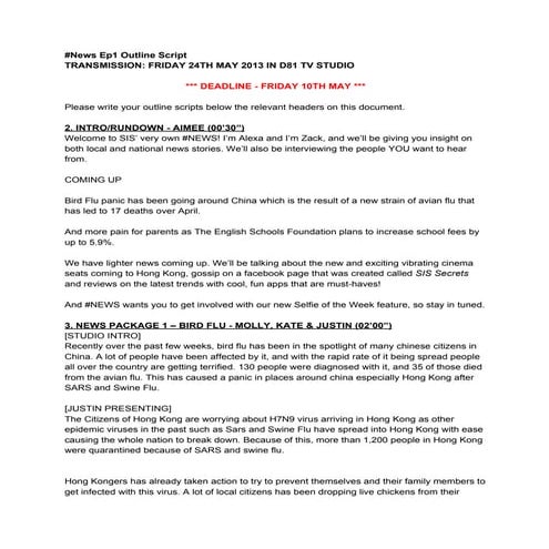 News script