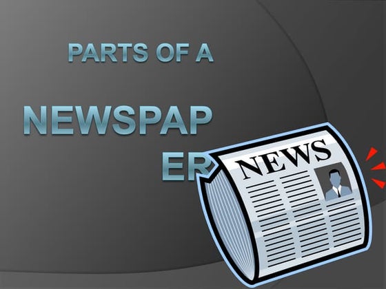 Parts of news papers and its meaning | DOCX
