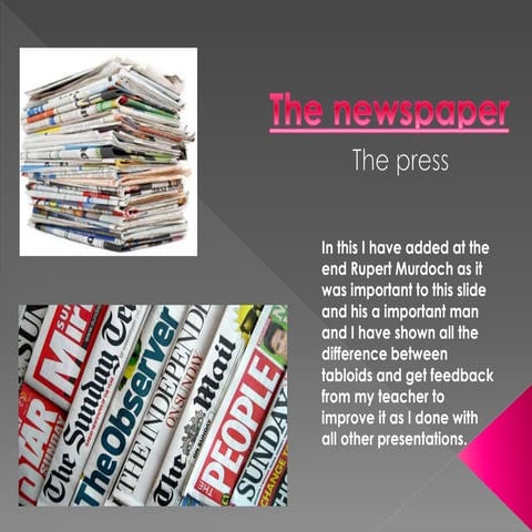 The different types of newspapers | PPTX