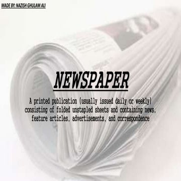 Newspaper | PPTX