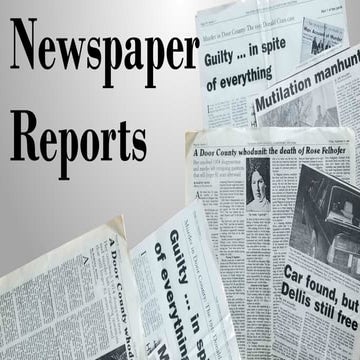 Newspaper report writing and features for BR | PPTX