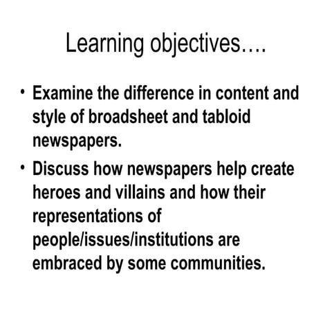 The different types of newspapers | PPTX