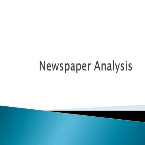 Newspaper analysis | PPTX