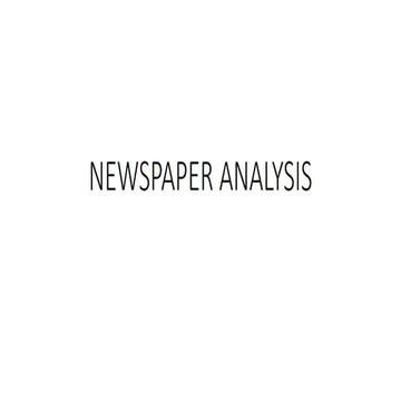 Newspaper analysis | PPT