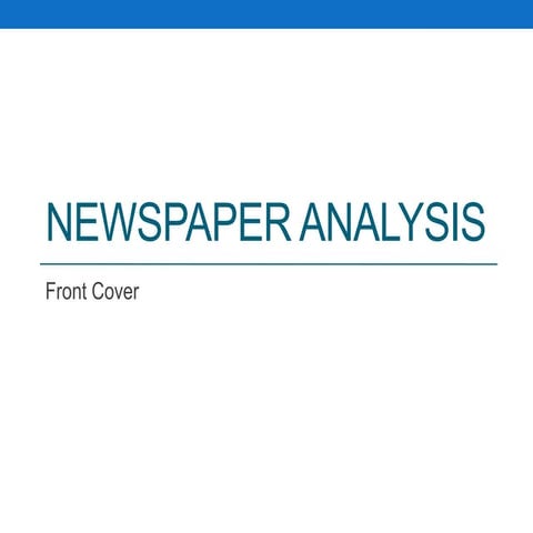 Newspaper analysis | PPT