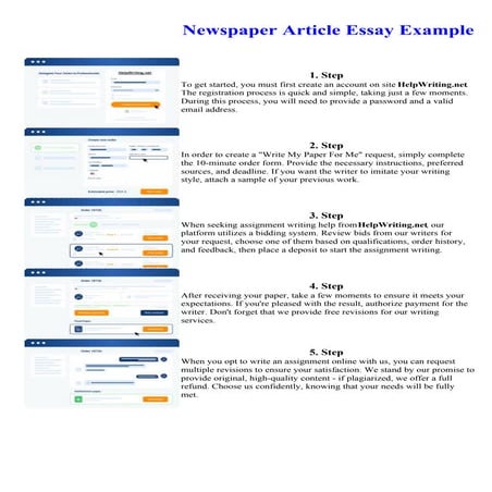 Newspaper Article Essay Example | PDF