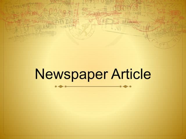 Difference between report and article | PPTX