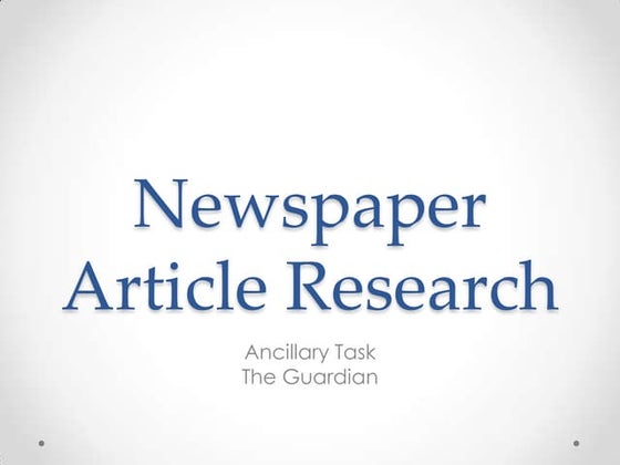 Newspaper target audience feedback. | PPT