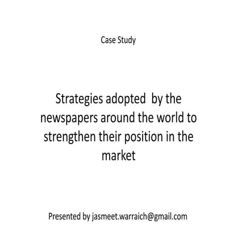 Newspaper case studies | PPTX