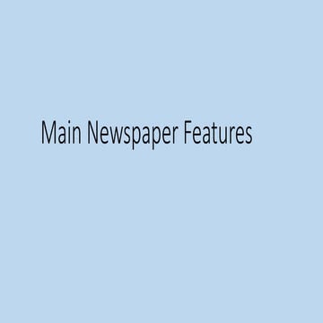 (Eng 111) parts of a newspaper | DOCX