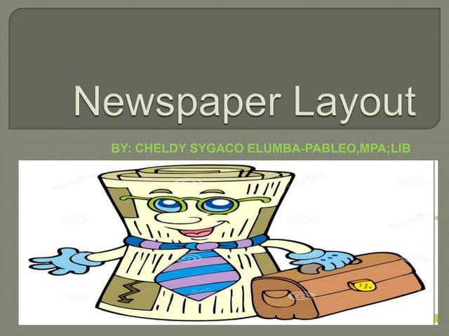 Newspaper: Layout and Features of Front Page | PPTX