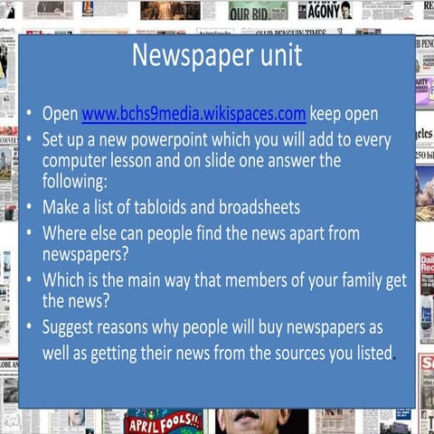 Newspaper: Layout and Features of Front Page | PPTX