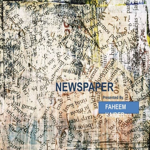 Newspaper: Layout and Features of Front Page | PPTX