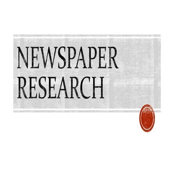 Newspaper research | PPT
