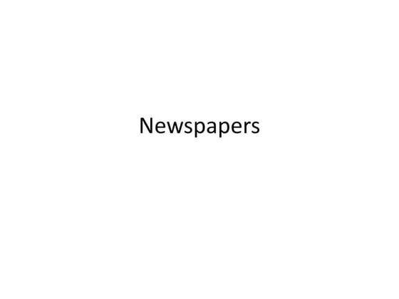 Parts of the newspaper | PDF